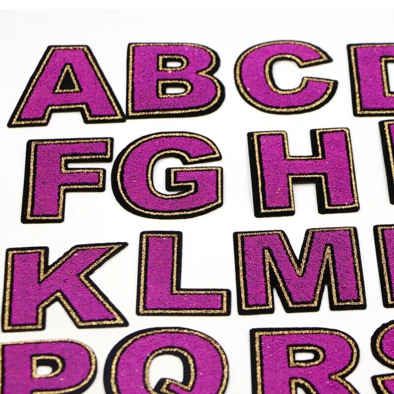 Pink Letter Patch Patches Iron on Sew on Retro Alphabet - Etsy