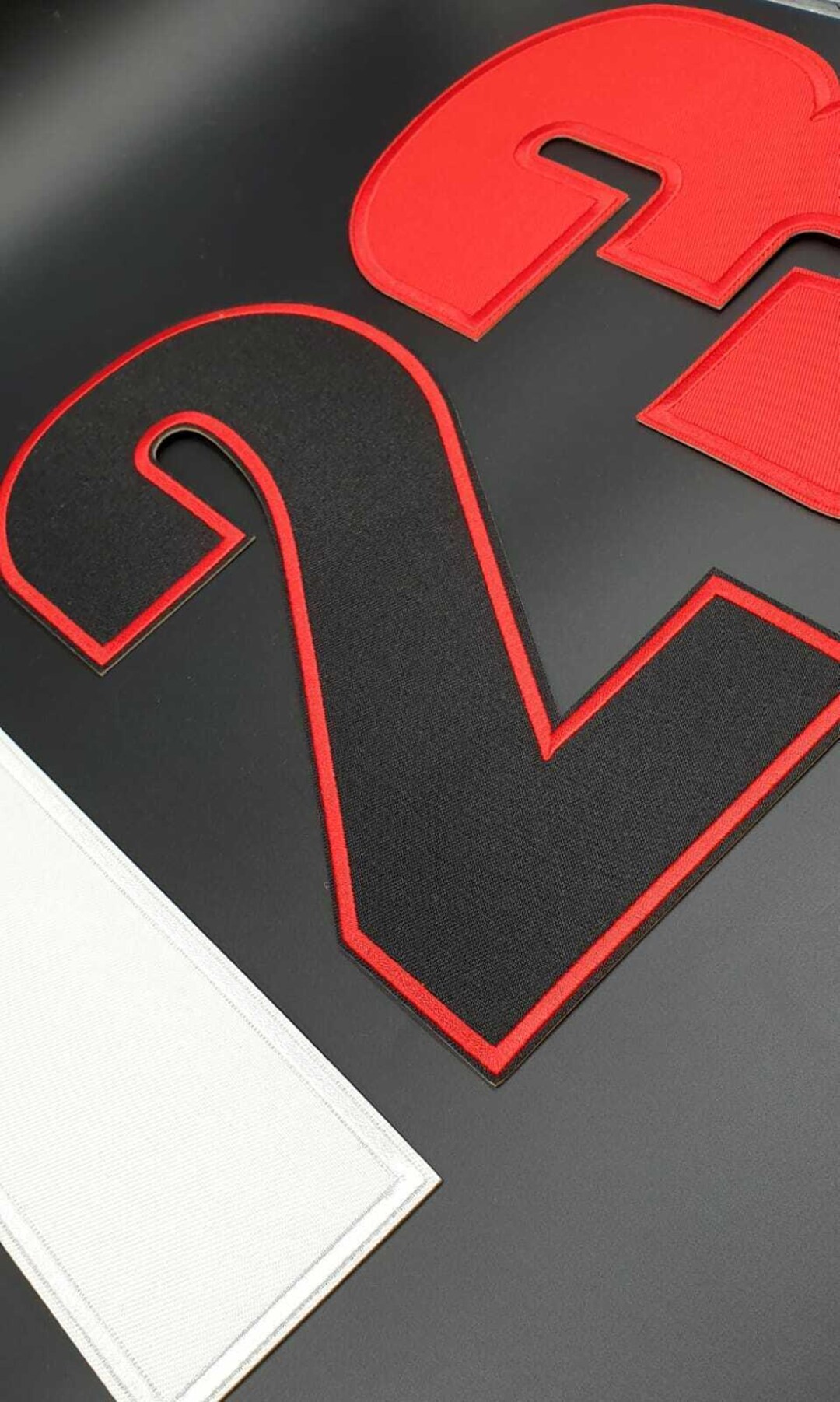 22cm Extra Large Number Patch Patches Iron on / Sew Alphabet Embroidery ...