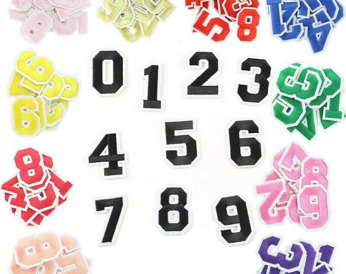 Round Number Patches, Embroidery Patches, 3 Inch Patch, Choose Your ...