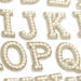 Red Old English Letter Patches Iron on / Sew Retro Alphabet Embroidery ...