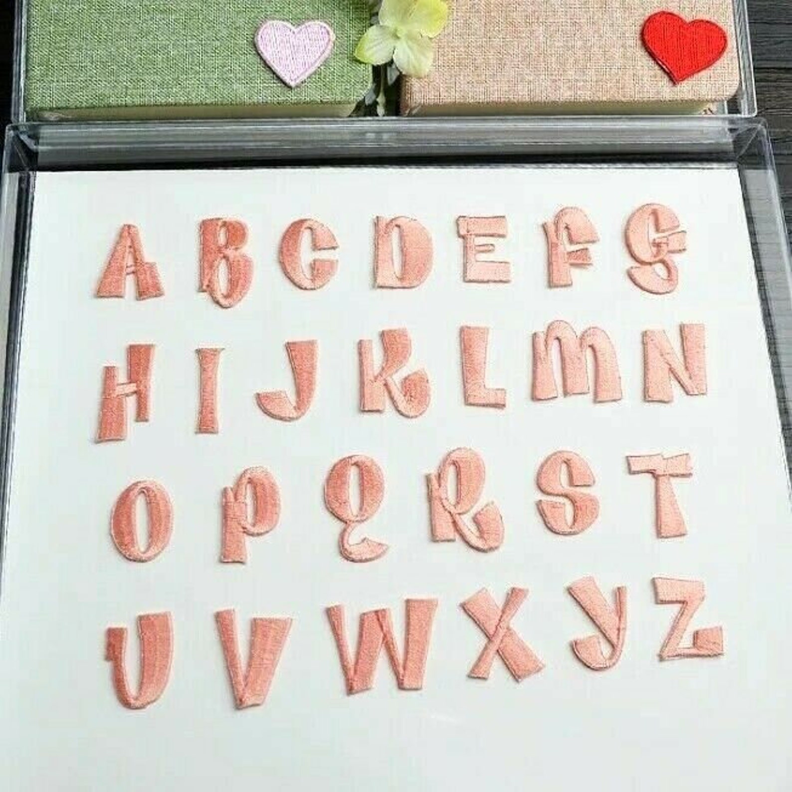 Pink Letter Patch Patches Iron on / Sew on Alphabet Embroidery - Etsy