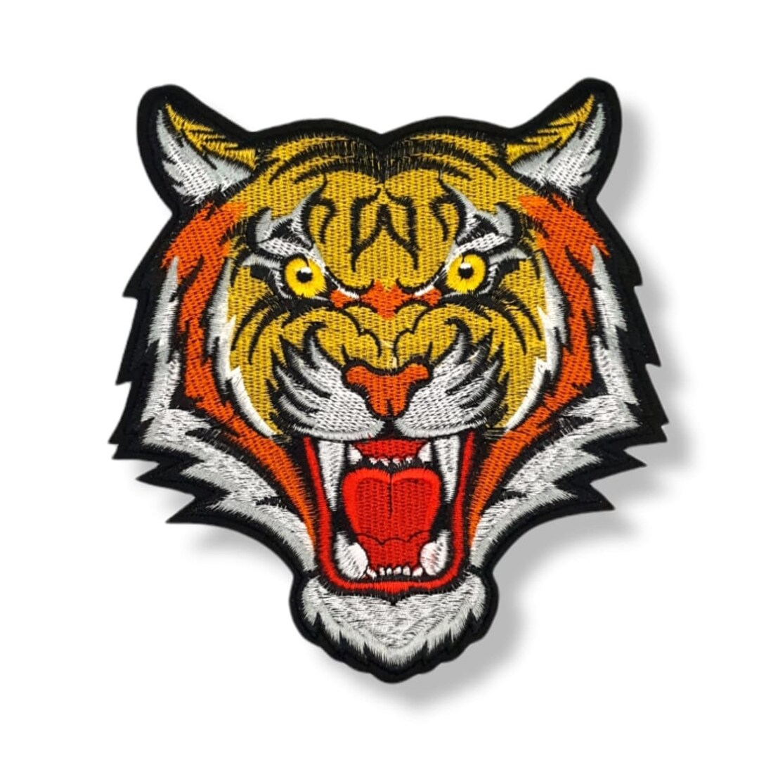 Tiger Animal Biker Motorcycle 20cm Embroidered Logo Patch Badge Iron on ...