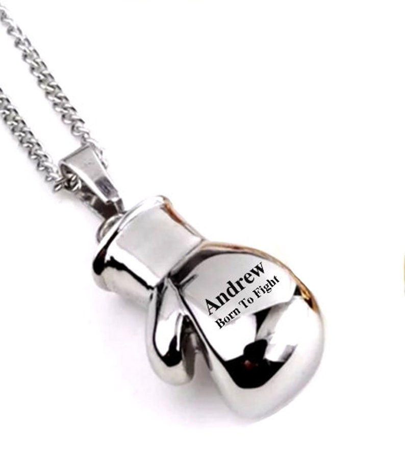 Personalised Boxing Glove Necklace Engraving Boxer Dog Tag - Etsy