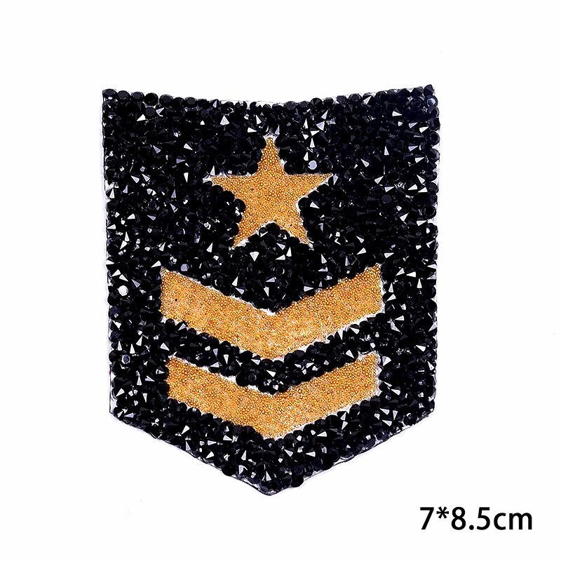 Military Theme Army Soldier Rhinestone Patch Iron on Alphabet - Etsy