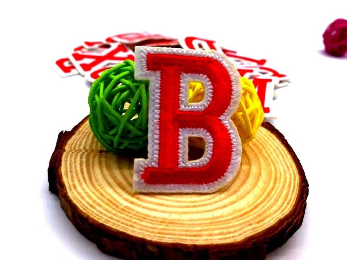 Red Letter Patch Patches Iron on / Sew on Retro Alphabet | Etsy