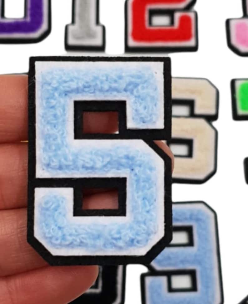 7.5cm Chenille Number Patch 3D Varsity Patches Iron on - Etsy