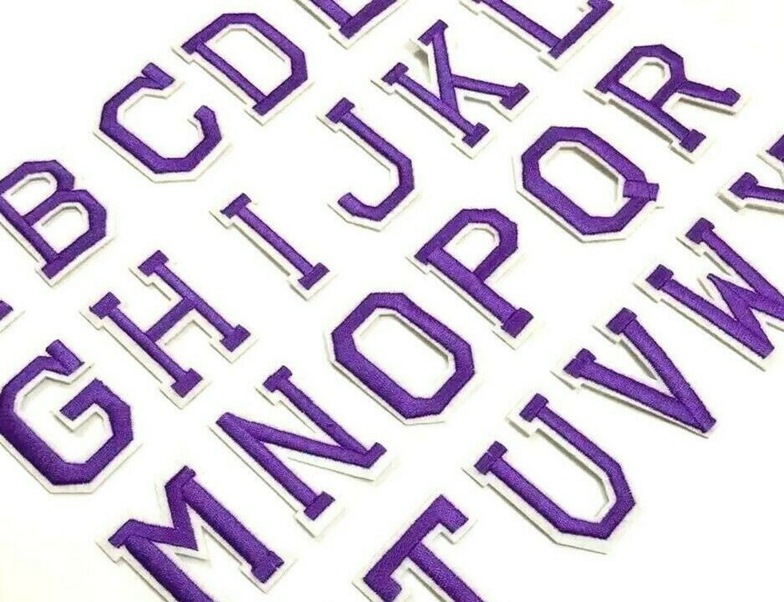 Purple Letter Patch Patches Iron on / Sew on Retro Alphabet - Etsy