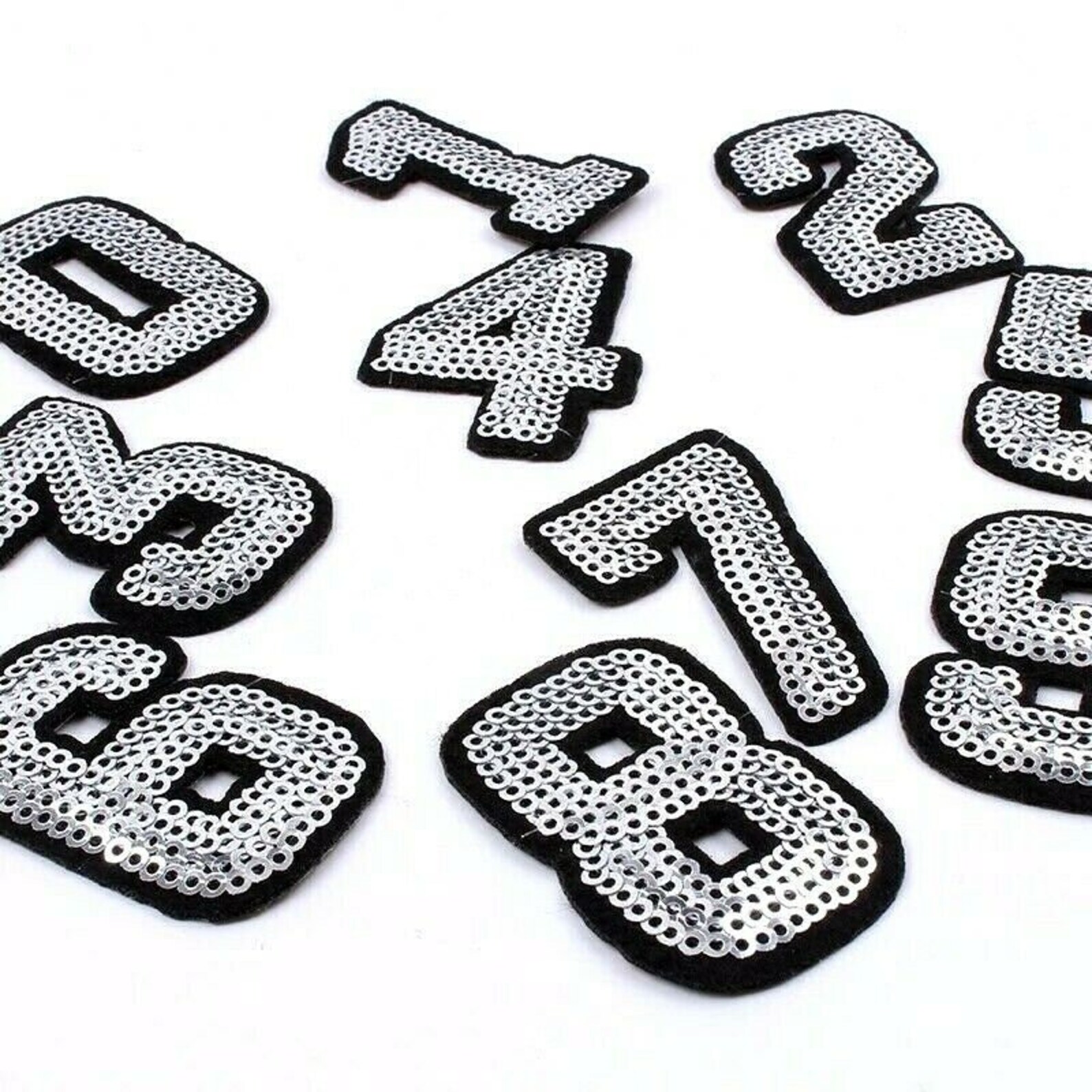 Rhinestone Sparkle Number Patch Patches Iron on Alphabet - Etsy