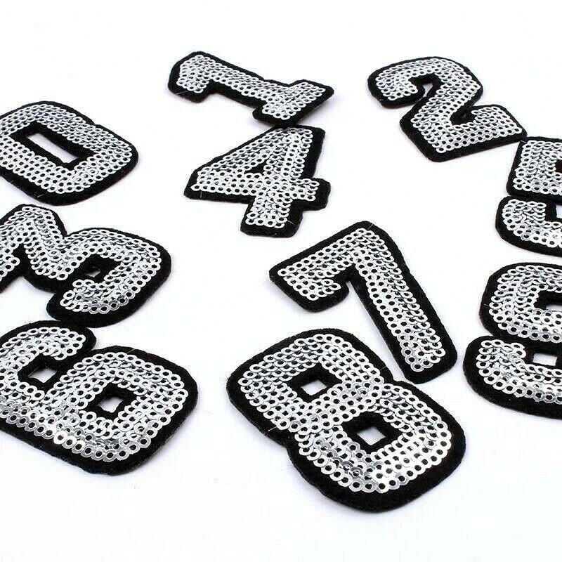 Rhinestone Sparkle Number Patch Patches Iron on Alphabet - Etsy