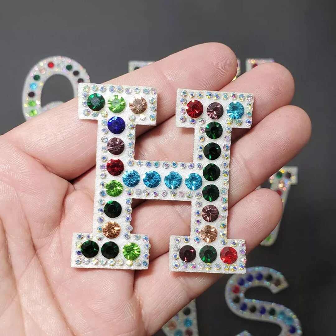Rhinestone Sparkle Letter Patches Sew on Alphabet Embroidery Clothes - Etsy