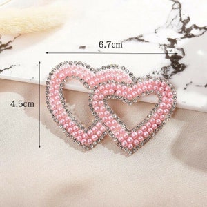 Pearl Rhinestone Elephant Bow Sparkle Patch Patches Iron on Embroidery ...