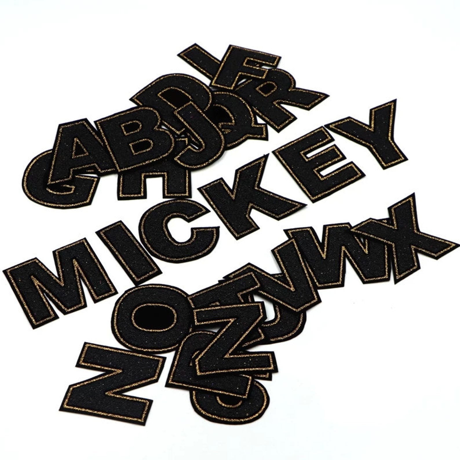 Black Letter Patch Patches Iron on Sew on Retro Alphabet Embroidery ...