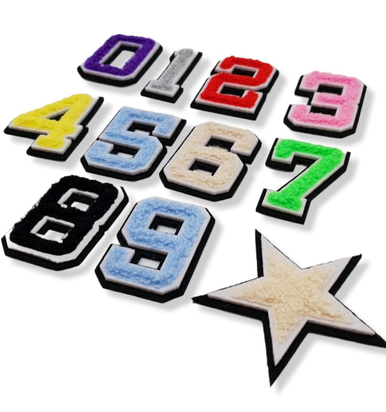 7.5cm Chenille Number Patch 3D Varsity Patches Iron on - Etsy