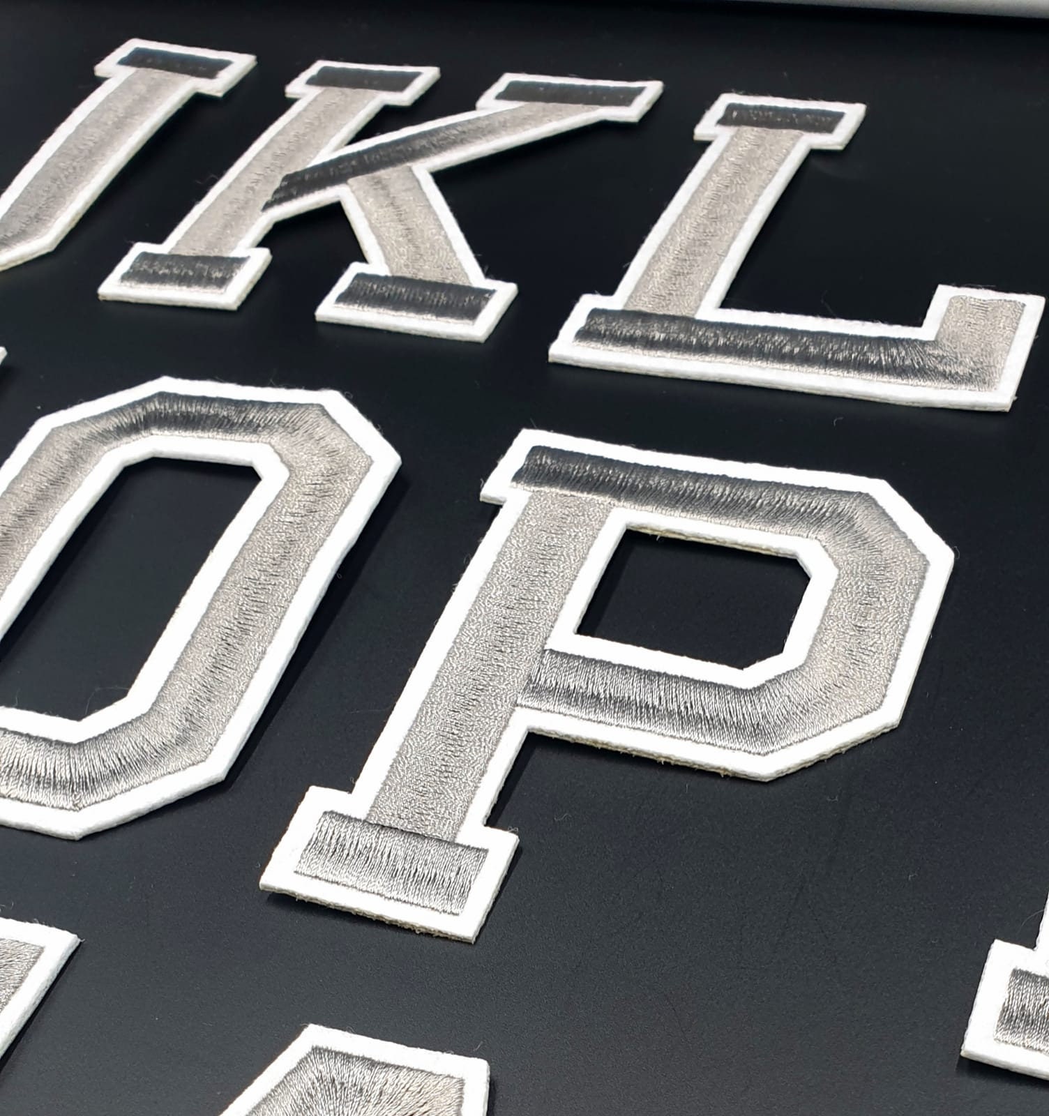 LARGE Grey Letter / Number Patch Patches Iron on / Sew on - Etsy UK