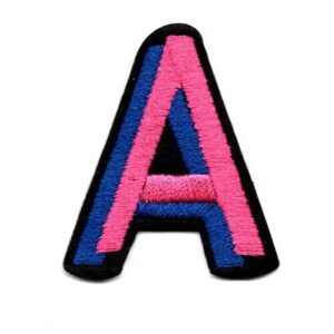 Multi Colour Letter Patch 4.5cm Patches Iron on / Sew on Alphabet ...