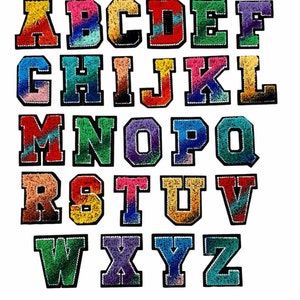 Brush Effect 4.7cm High Rise Patch Letter Patches Iron on / Sew on ...