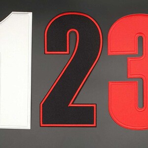 22cm Extra Large Number Patch Patches Iron on / Sew Alphabet Embroidery ...