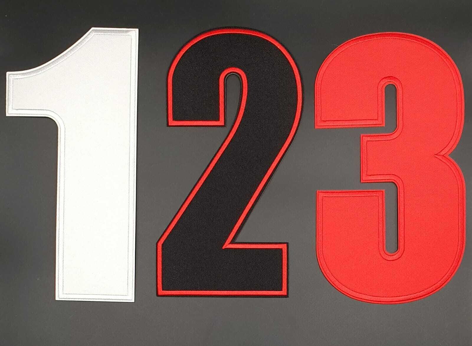 22cm Extra Large Number Patch Patches Iron on / Sew Alphabet Embroidery ...
