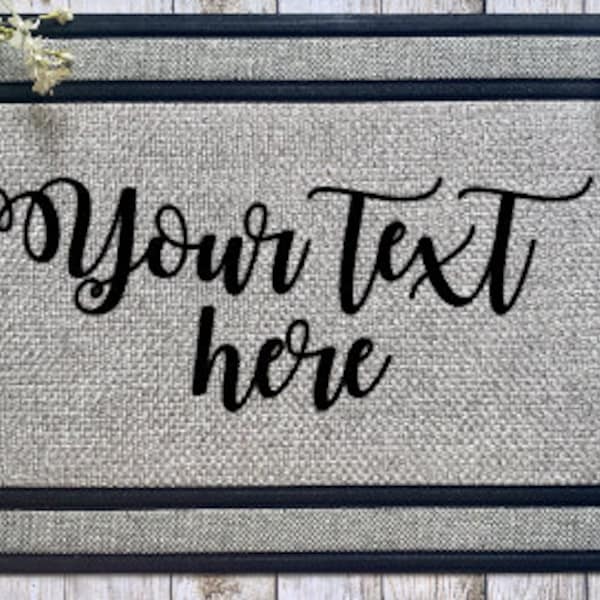 Door Mat Custom Text - Etsy