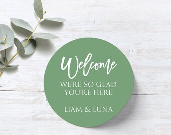 Wedding Welcome Labels Welcome Bag Stickers Out of Town Guests Welcome ...
