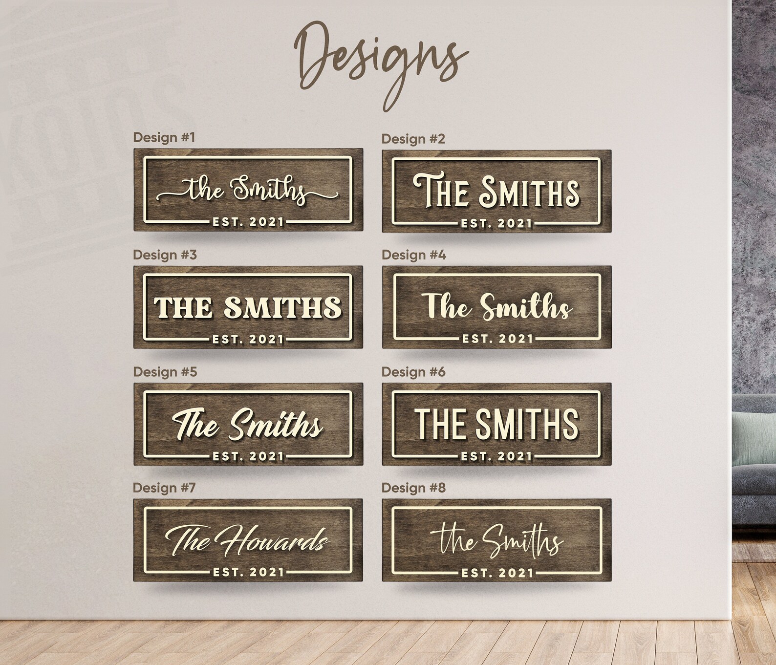 Established Sign, Wedding Signs, Wood Signs, Custom Family Name Sign ...