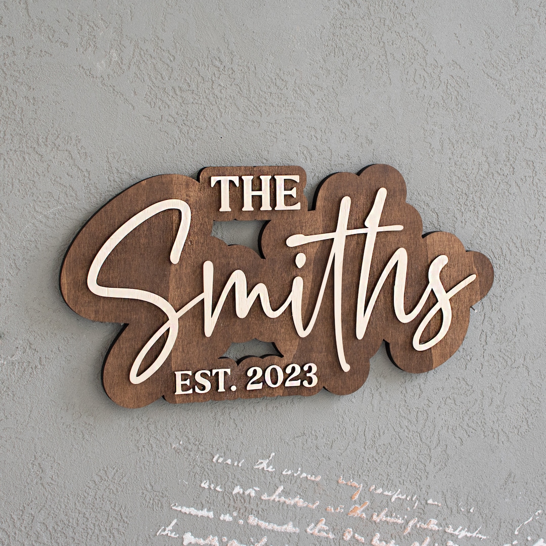 Wooden Cut Out Family Name Sign, Personalized Wedding Backdrop Pallet ...