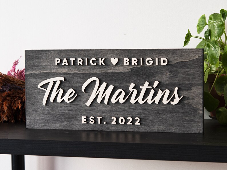 Established Sign for Wedding Gift Anniversary Gift Custom - Etsy