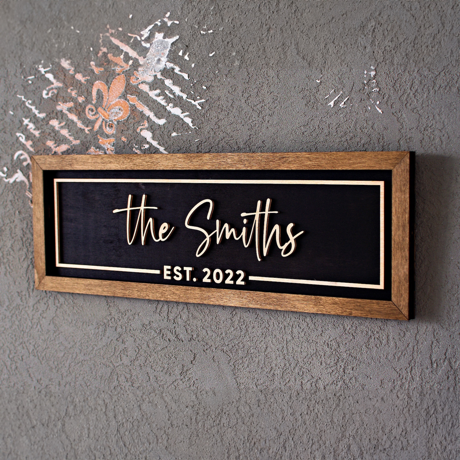 Farmhouse Wall Decor, Housewarming Gift, Last Name Sign for Wall ...