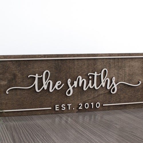 Established Sign Wedding Signs Wood Signs Custom Family | Etsy