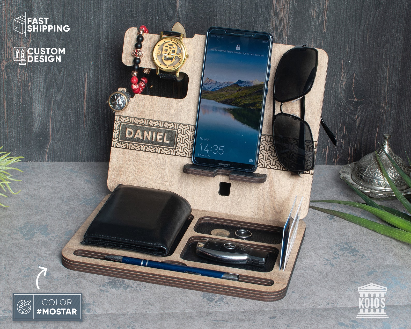 Gift for Men Personalized Desk Organizer Gift for Boyfriend - Etsy