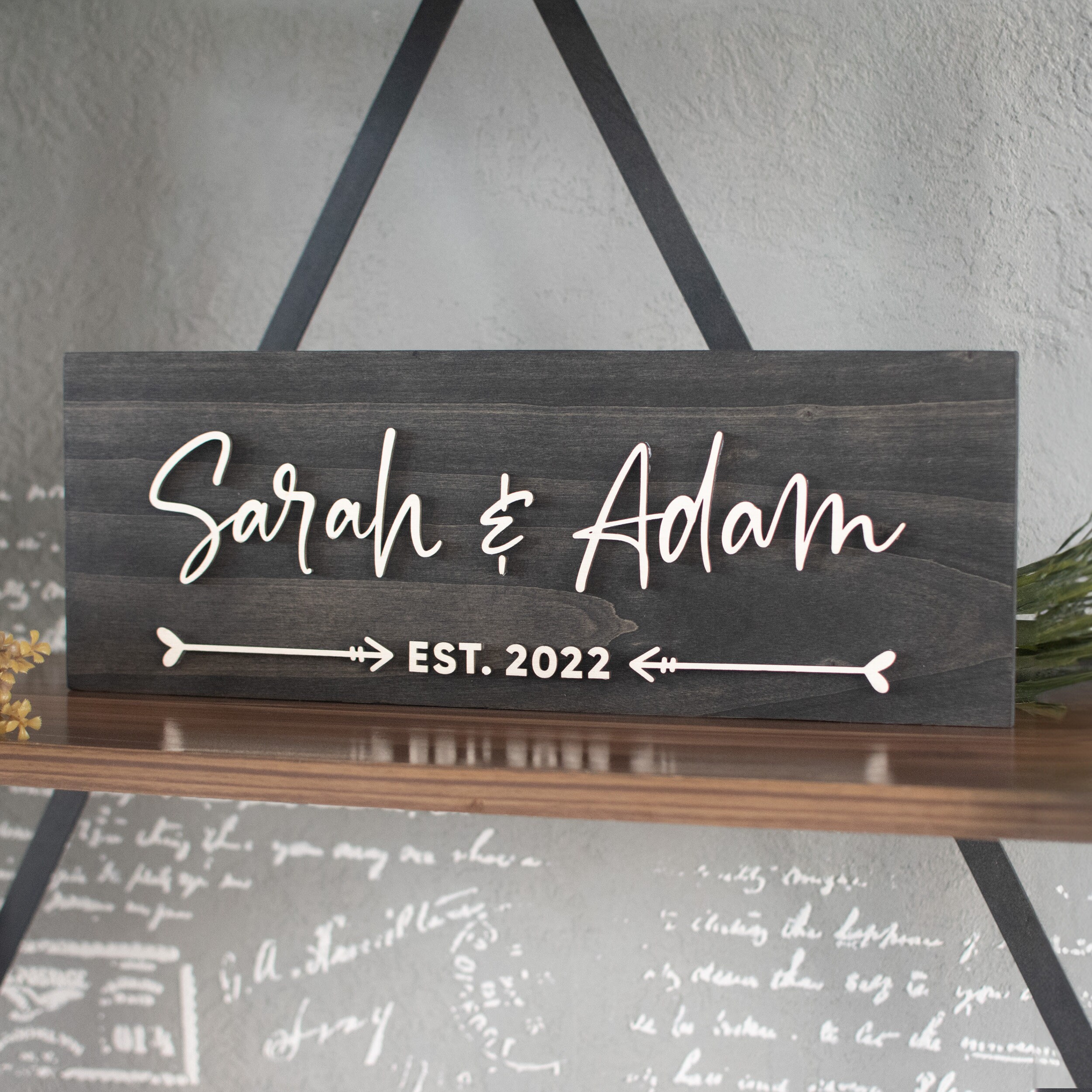 Personalized Couples Established Sign, Custom Family Name Sign, Wedding ...