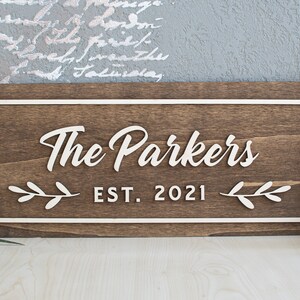 Last Name Sign Rustic Sign Wood Home Wall Decor - Etsy