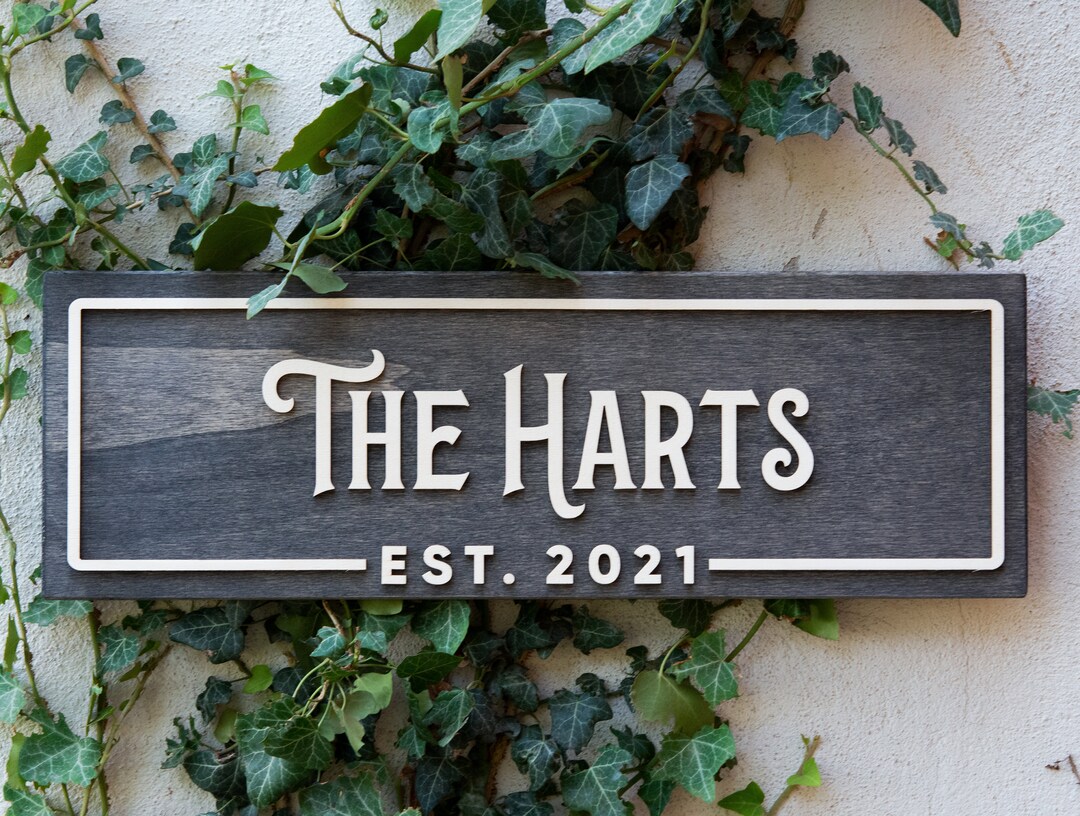 Wooden Last Name Sign, Custom Porch Decor, Housewarming Gift, Beach ...