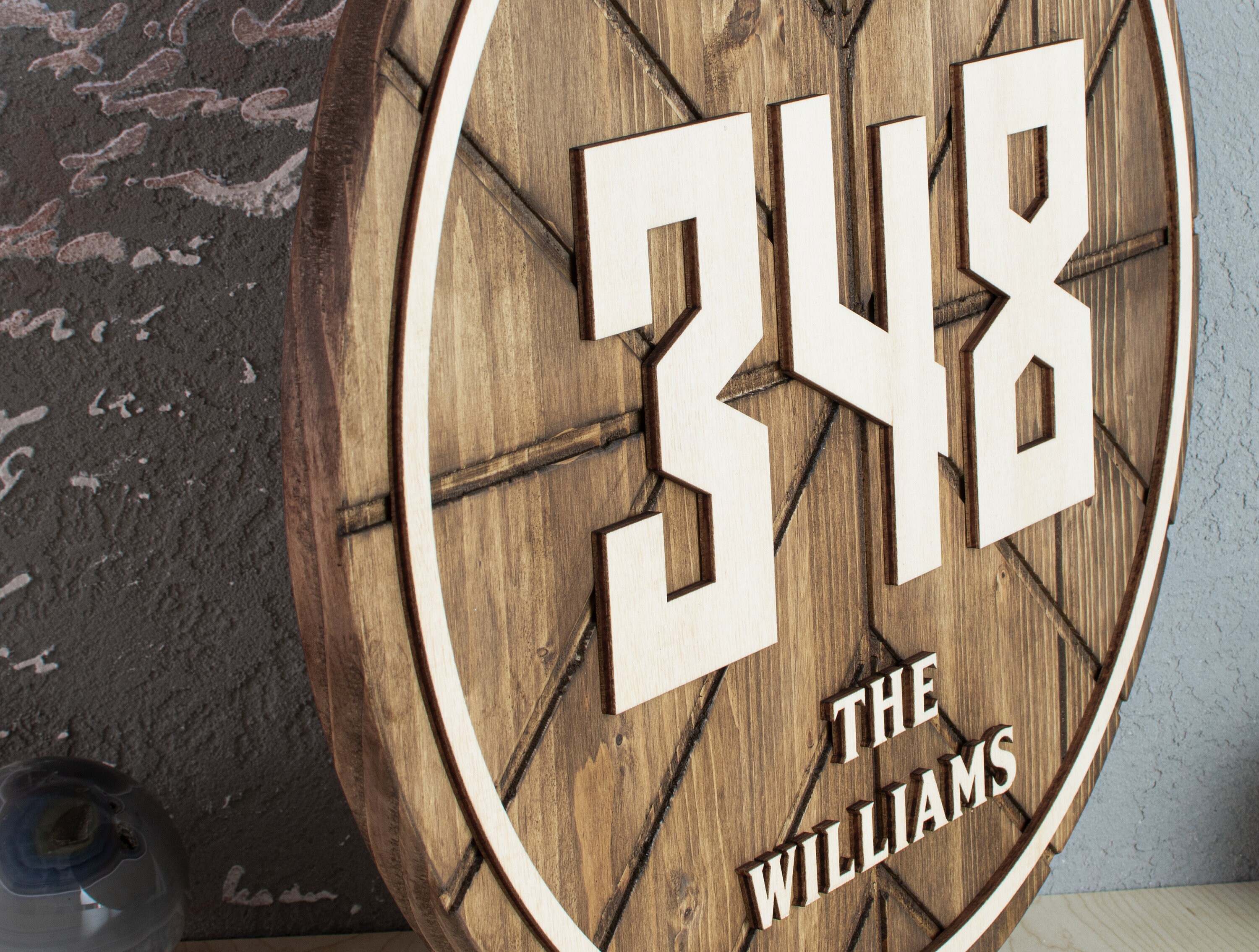 Modern House Plaque House Numbers Round Address Sign | Etsy