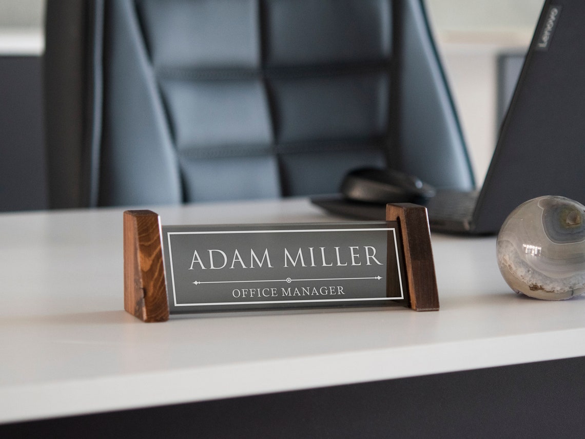 Custom Desk Name Sign Personalized Office Name Plate for - Etsy