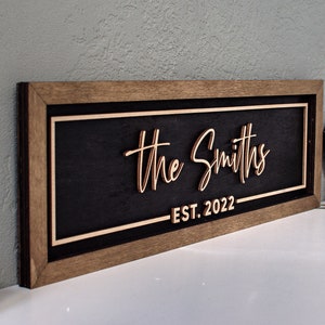 Last Name Wedding Sign, Family Name Sign for Wall, Custom Wood Sign ...