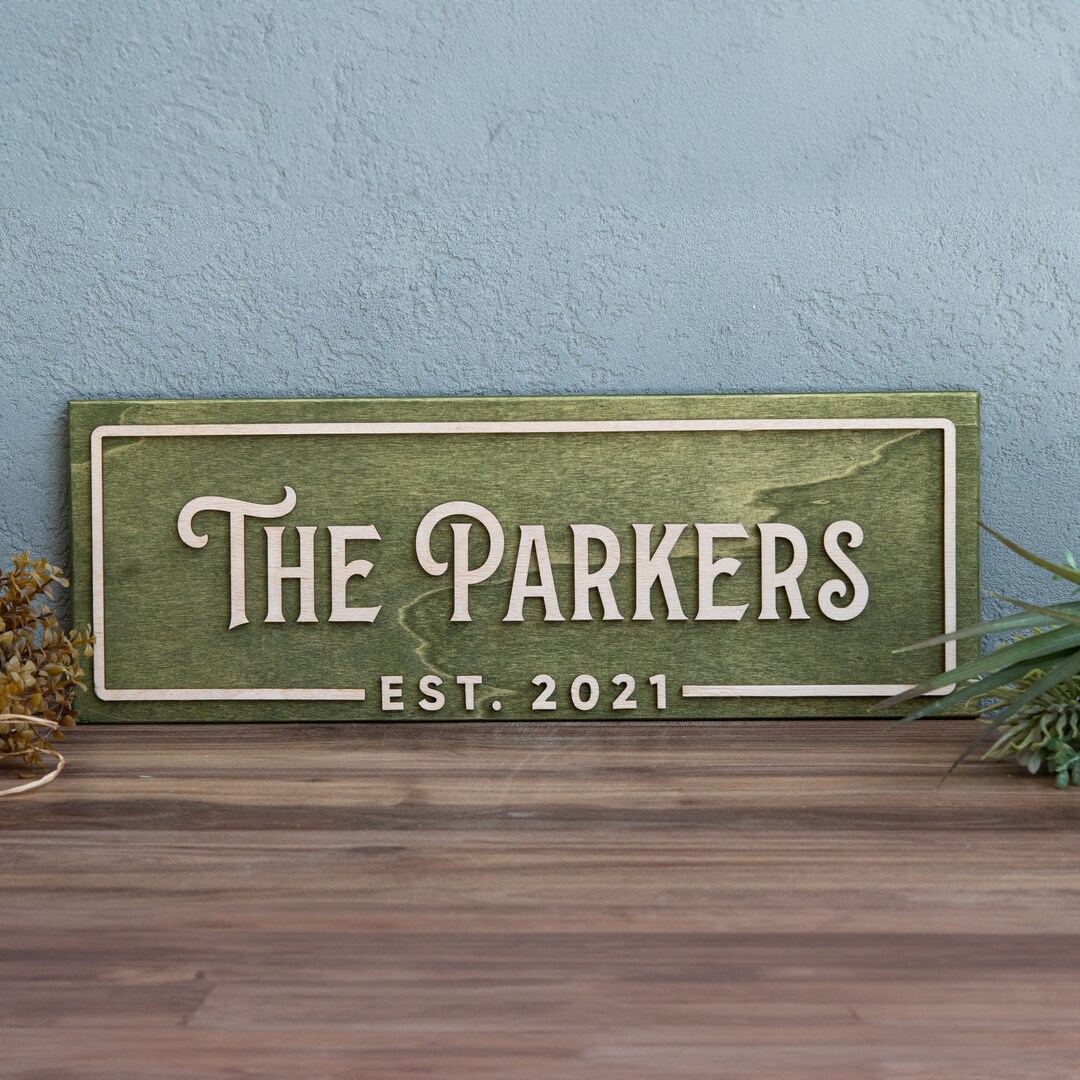 Custom Wood Sign, Wood Last Name Sign, Custom Family Name Sign ...