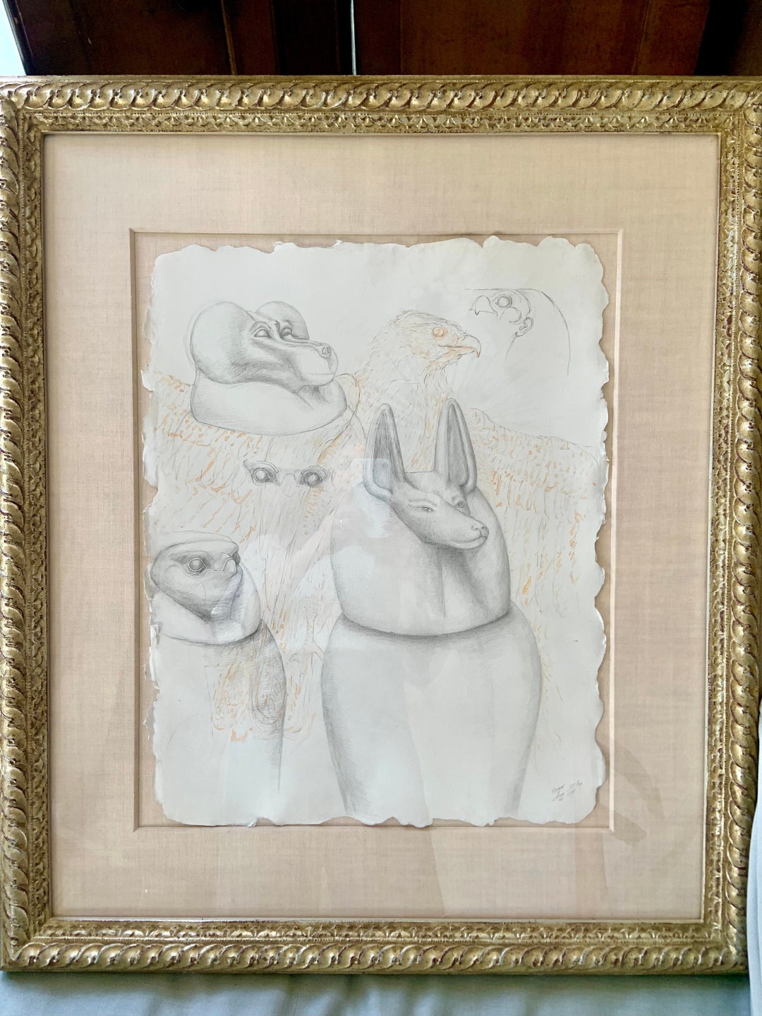Ann Mccoy Original Framed Pencil and Watercolour Artwork / Painting ...