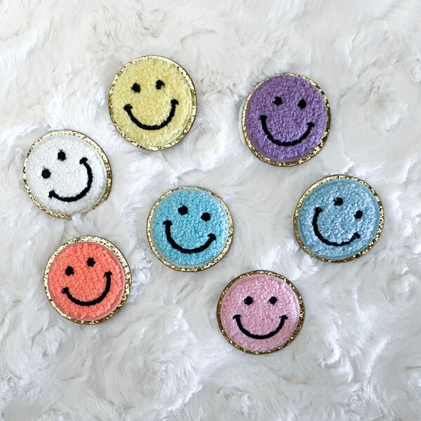 Smiley Face Chenille Patches - Etsy