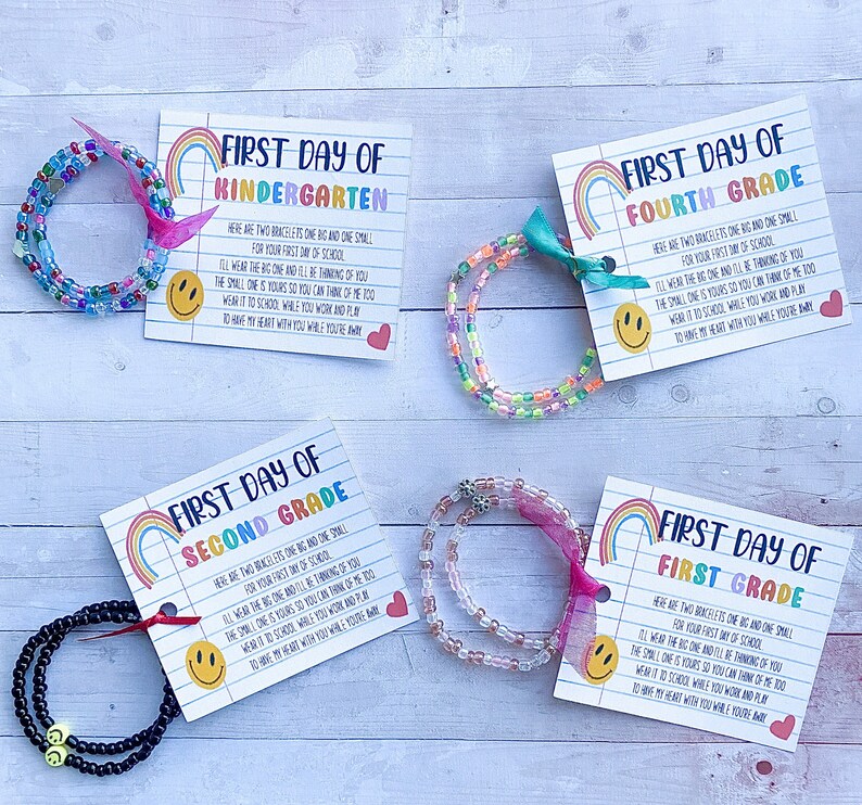 Back to School Bead Bracelet Kindergarten Bracelet Set - Etsy