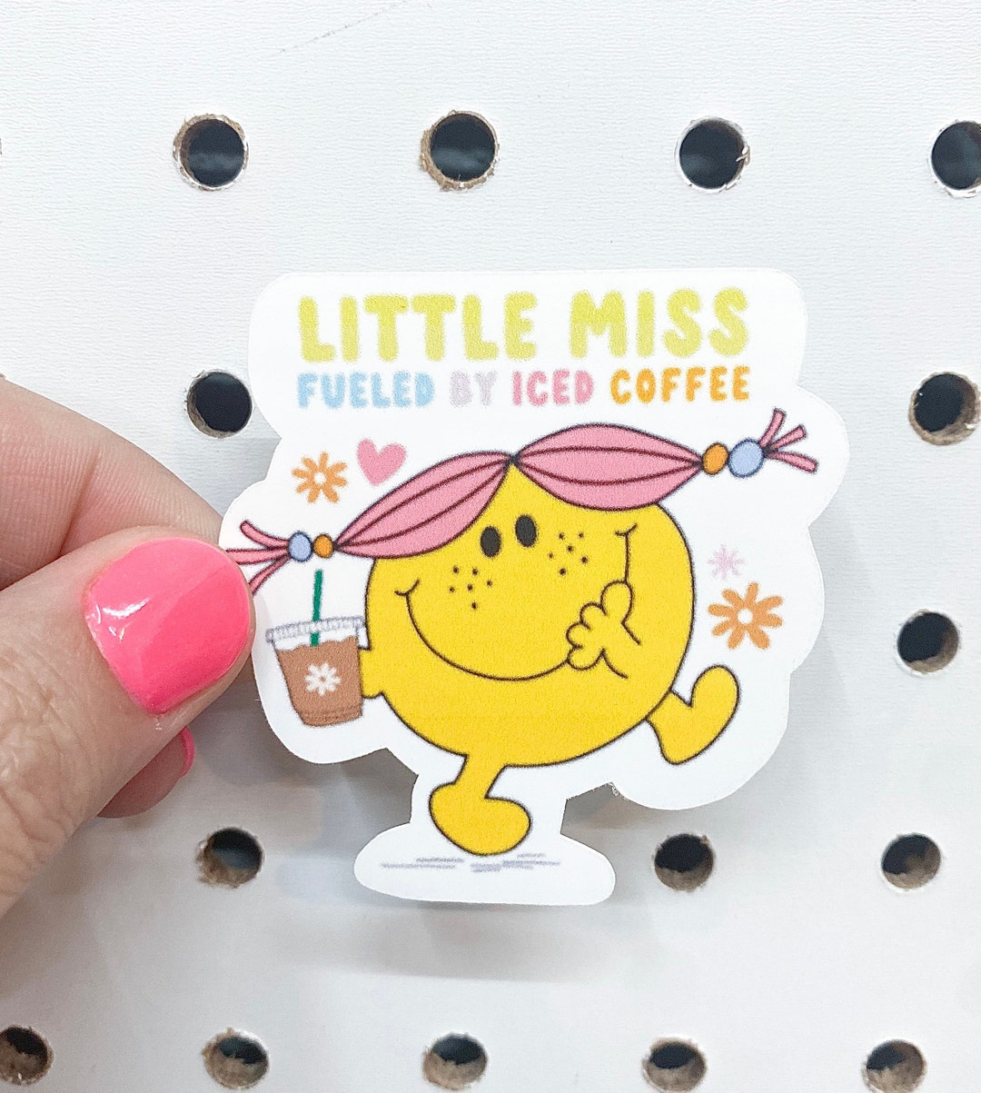 Little Miss Sticker | Iced Coffee | Waterproof Sticker | Water ...