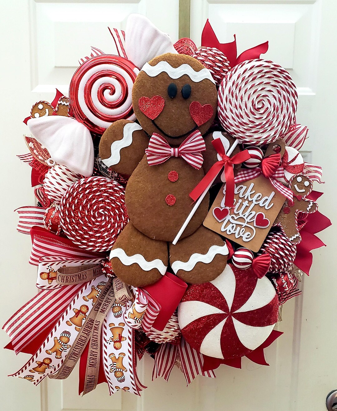 Gingerbread Man Christmas Wreath Gingerbread Wreath - Etsy