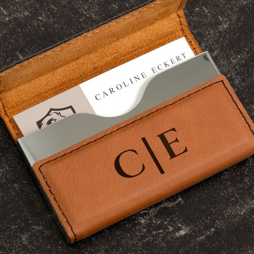 Custom Engraved Business Card Case Personalized Business Card - Etsy