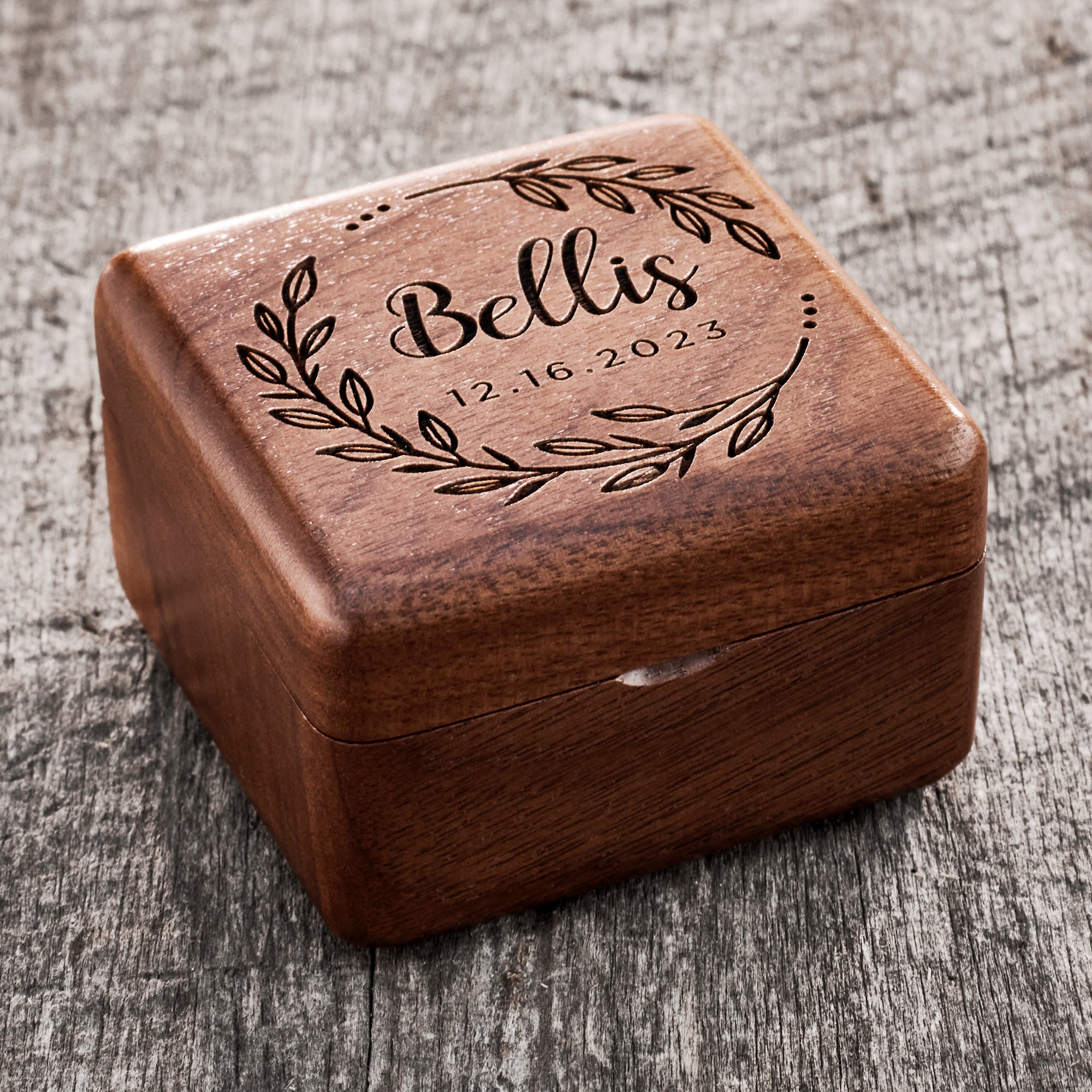 Custom Wedding Ring Box Wood Ring Box Engagement Ring Box | Etsy