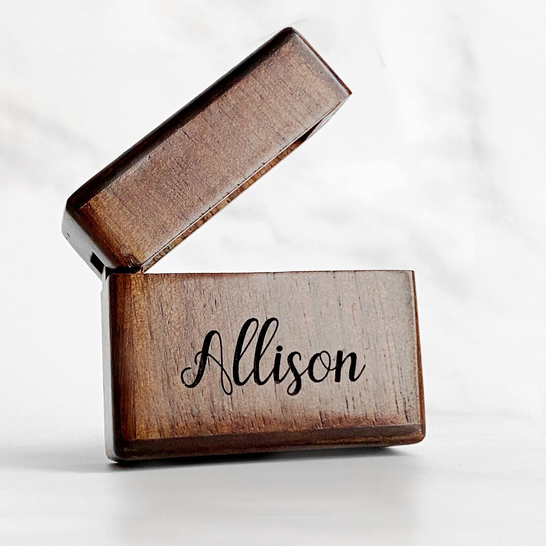 Engraved Proposal Ring Box, Single Slot Ring Holder, Small, and ...