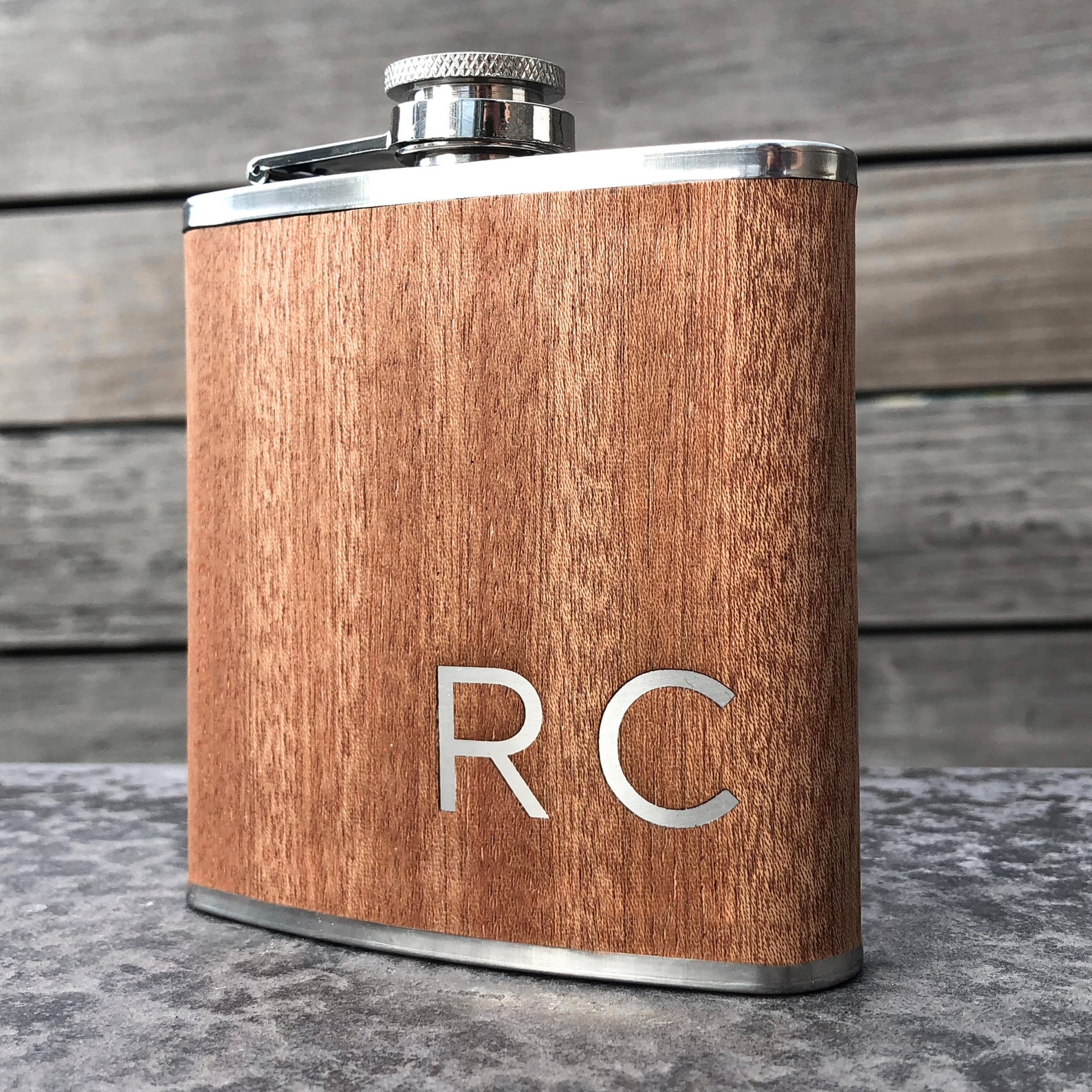 Wood Flask Wooden Flask Personalized Flask Engraved Flask | Etsy