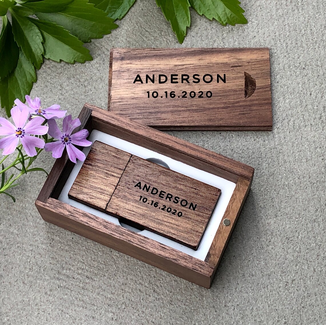 USB Flash Drive Custom USB Box Personalized Wooden USB | Etsy