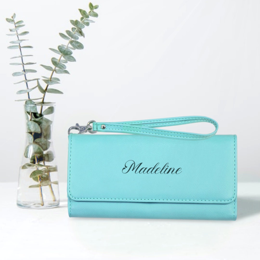 Women's Leather Wallet, Custom Engraved Wallet, Personalized Women's ...