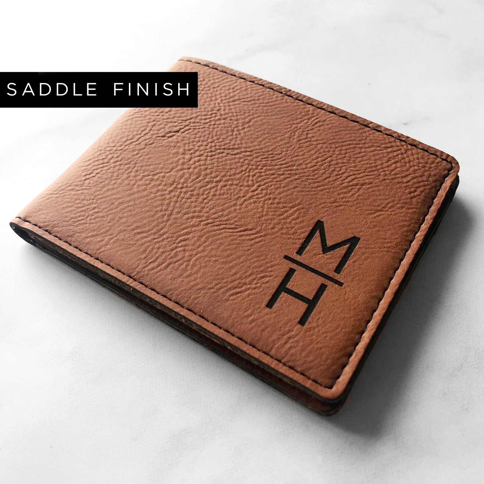 Engraved Men's Wallet Custom Monogrammed Wallet Bifold | Etsy