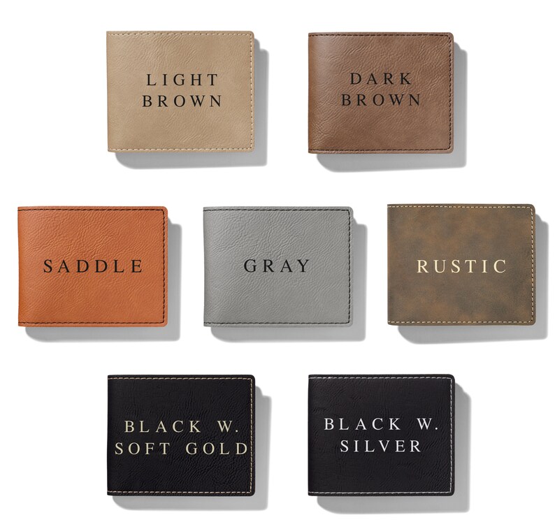 Engraved Men's Wallet Custom Monogrammed Wallet Bifold - Etsy